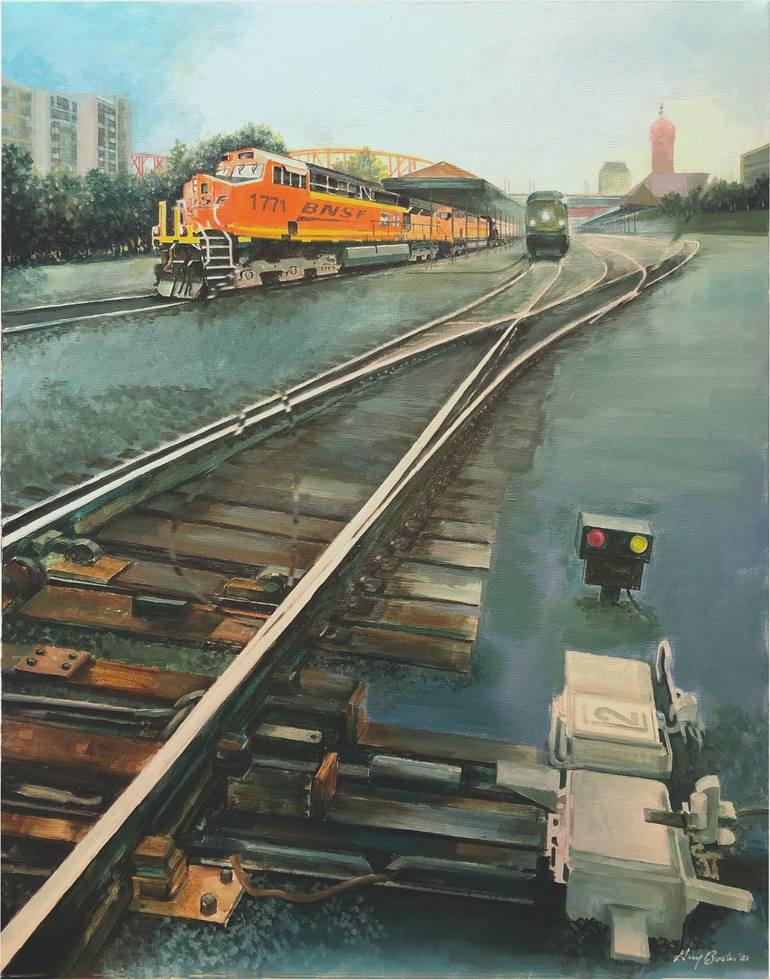 BNSF #1771 Painting by Guy Boster | Saatchi Art