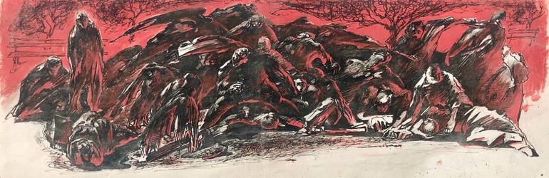 A Fight in the Park Drawing by Vitali Mikhailov | Saatchi Art