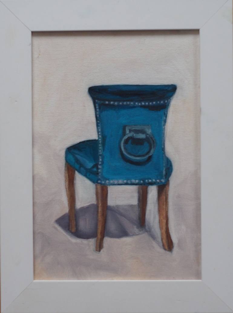 blue chair Painting by Anna Sadzik | Saatchi Art