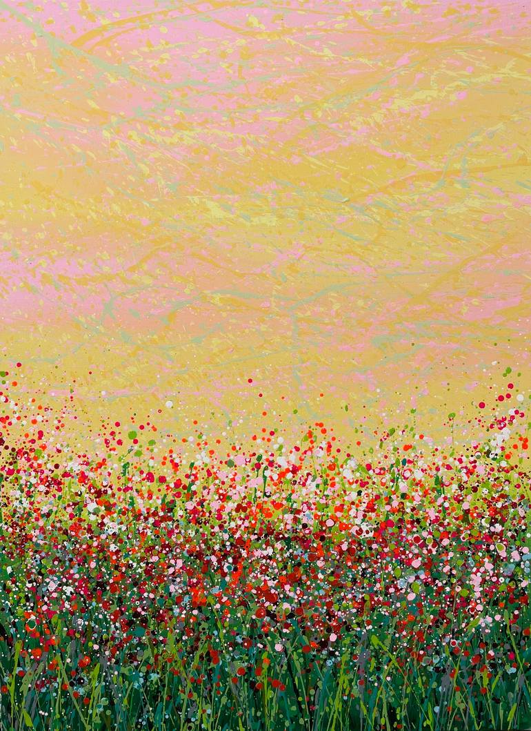 Field with flowers 88 Painting by Ivan Didovodiuk | Saatchi Art