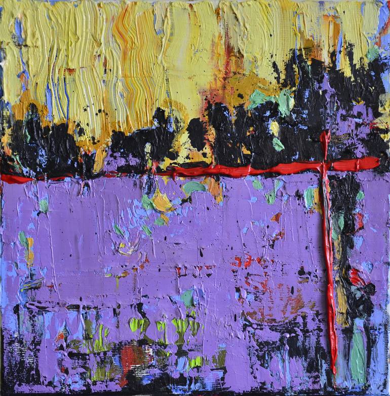 Transcendent Violet Painting by Vira Hrabar | Saatchi Art