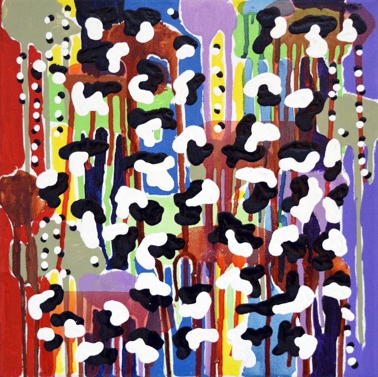 Distortion with Reds and Violets Painting by Robert Dunt | Saatchi Art