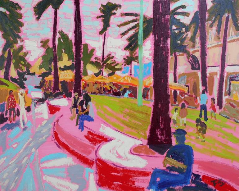 Lincoln Road, Miami Painting by William Tully | Saatchi Art