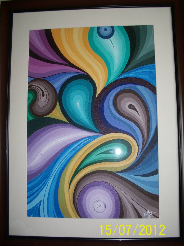 Abstract 1 free waves cool colors feeling of blue love of cool colors ...