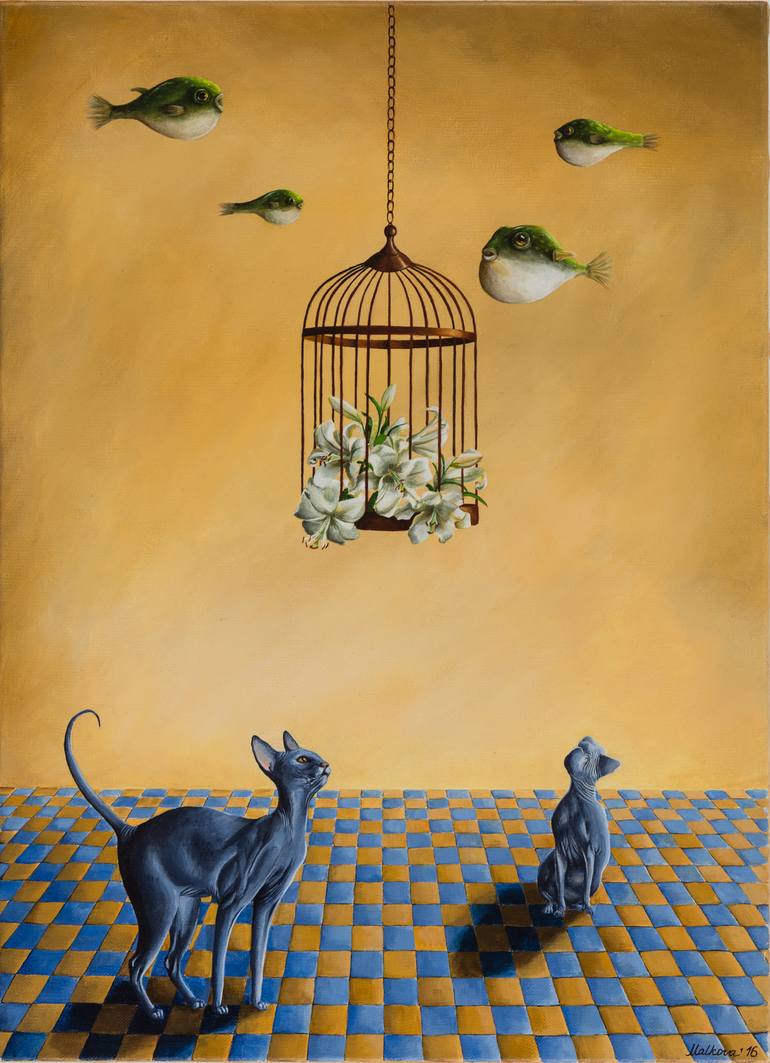 Captivity Painting by Elena Malkova | Saatchi Art