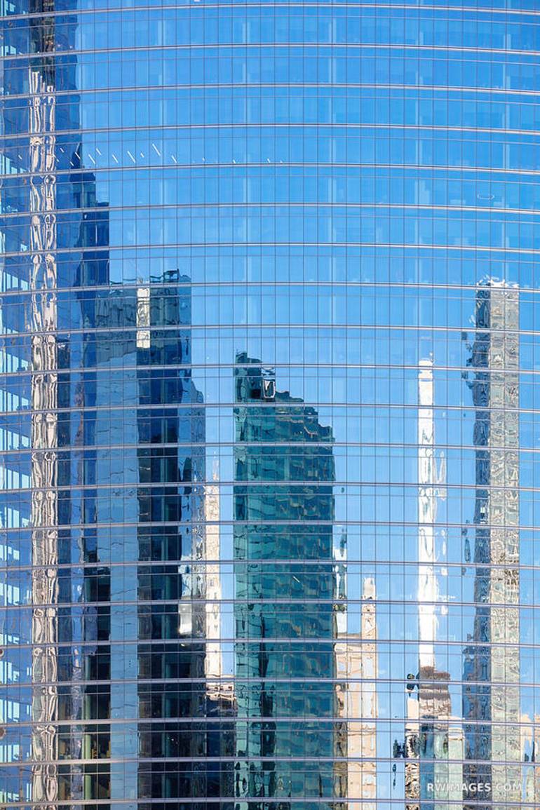 MODERN ARCHITECTURE GLASS BUILDING FACADE ABSTRACT REFLECTION CHICAGO ...