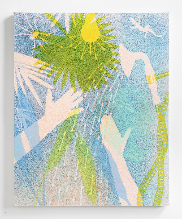 Shower with Spider Painting by Maria Stabio | Saatchi Art