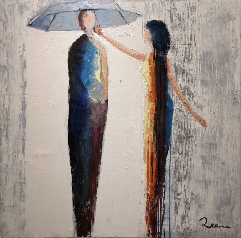Candle in the Rain Painting by Reem Khader | Saatchi Art