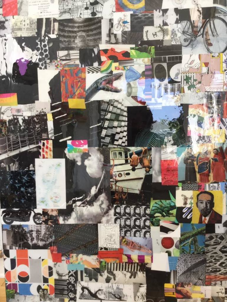 T-REX Collage by Tanja Vaillancourt | Saatchi Art