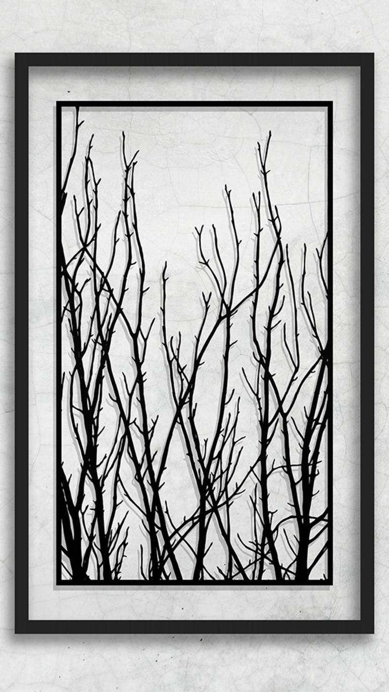 Paper Cut Artwork- Tree Art- Tree Branches- Tree Branch Silhouette ...