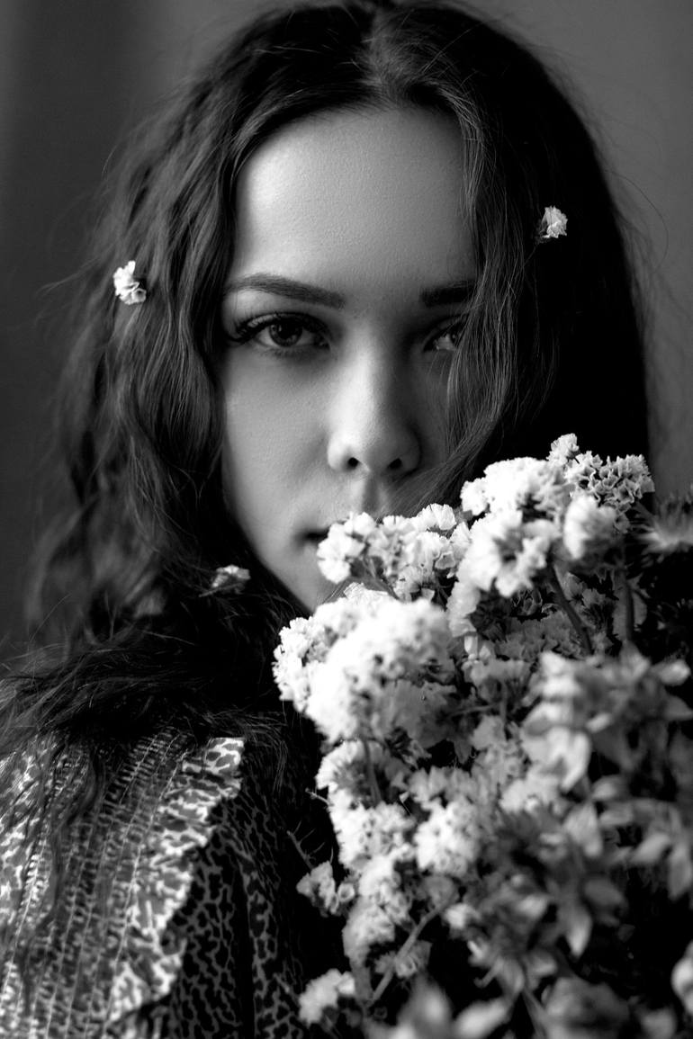 Anna and flowers Photography by Alex Grear | Saatchi Art