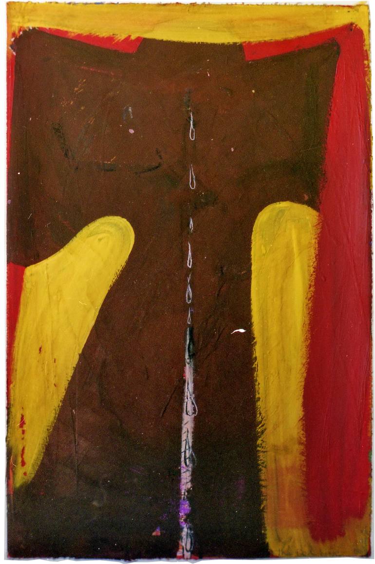 RED LINE, 1989 (work #414) Painting by Emil Agayev | Saatchi Art