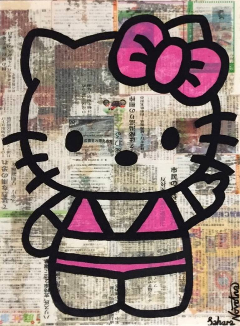 Hello Kitty Painting by Sahara Novotna | Saatchi Art