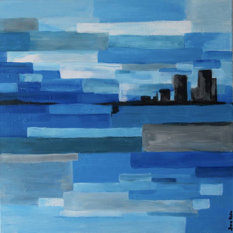 Hidden city Painting by Dana Rolin | Saatchi Art