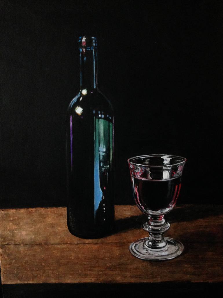One last drink. Painting by Michael Kelly | Saatchi Art