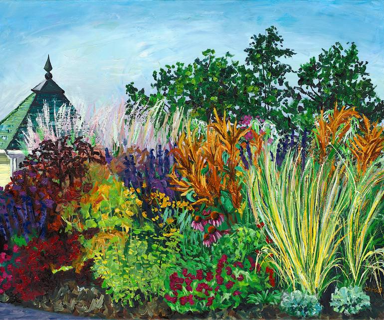 Longfellow Gardens in Early Autumn Painting by Christina Plichta ...