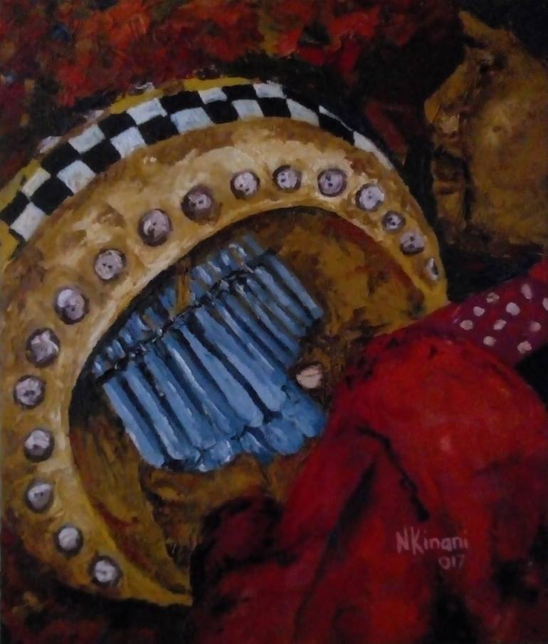 Mbira (Thumb Piano) Painting by Ndung'u Kinani | Saatchi Art