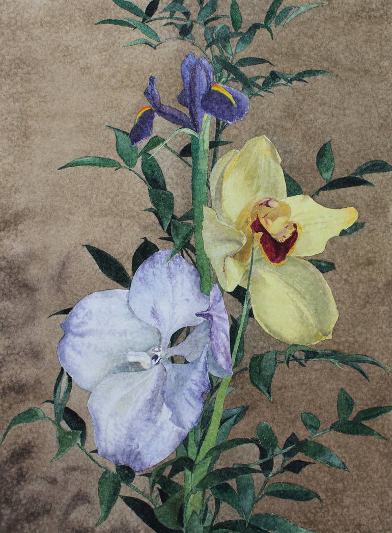 The contrast of purple and yellow. Painting by Daria Kirichenko ...
