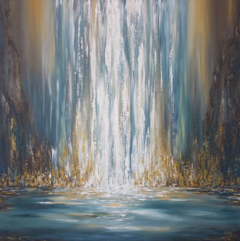 Great Falls of Montana Painting by Liz Whaley | Saatchi Art