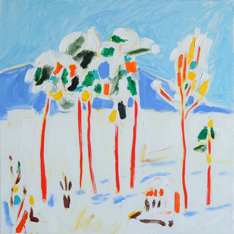 Winter Forest no. III Painting by Tamara Jare | Saatchi Art Slovenia