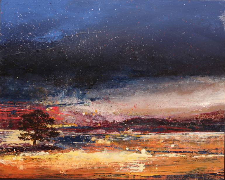 'Blue sky over orange Bay' Painting by Mark Foulds | Saatchi Art