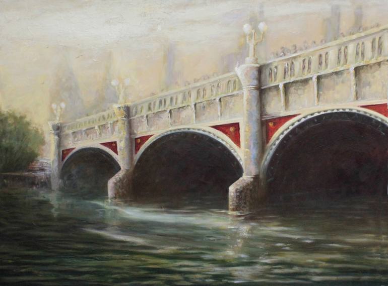 Princes Bridge, Melbourne Painting by Janice Mills | Saatchi Art