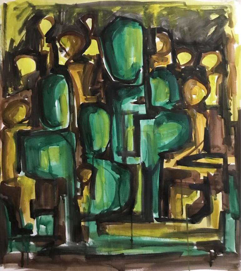 Cluster Painting by Simran Sidhu | Saatchi Art