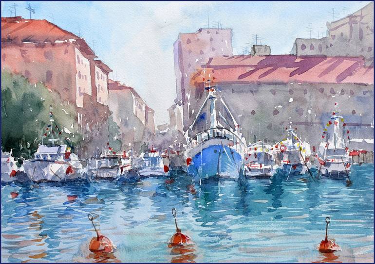 Resting boats Painting by Igor Kogan | Saatchi Art