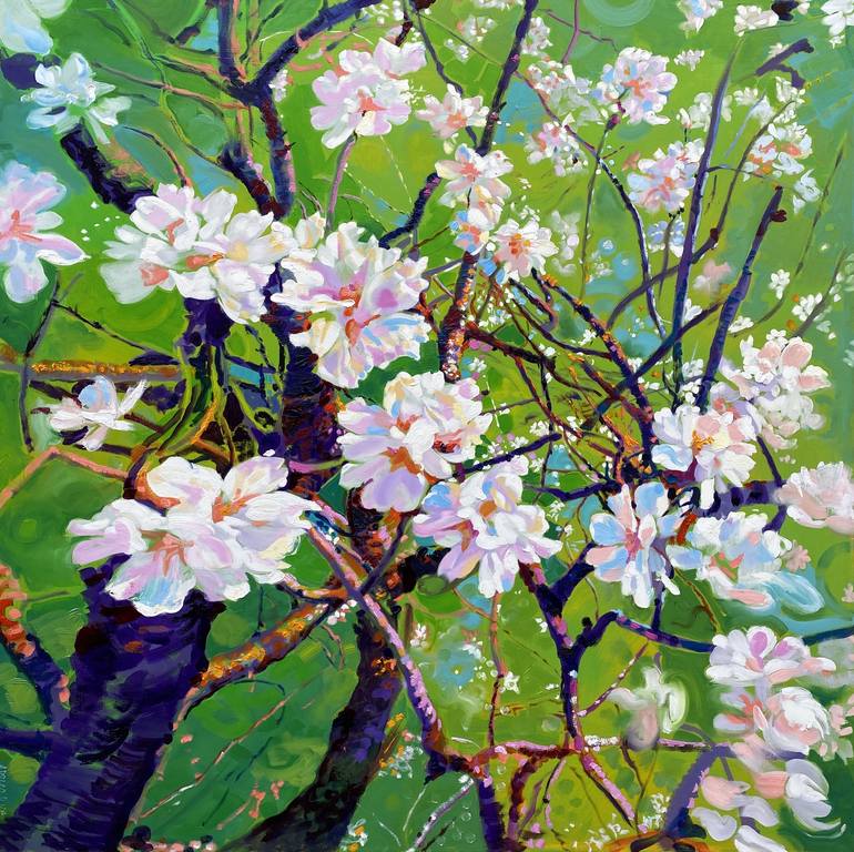 Almond blossoms 3 Painting by Adolfo Rua | Saatchi Art