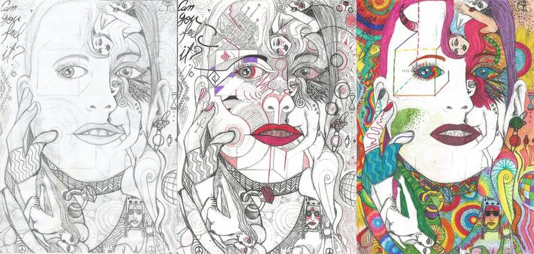 Can you feel it? Drawing by Constantin Simion | Saatchi Art