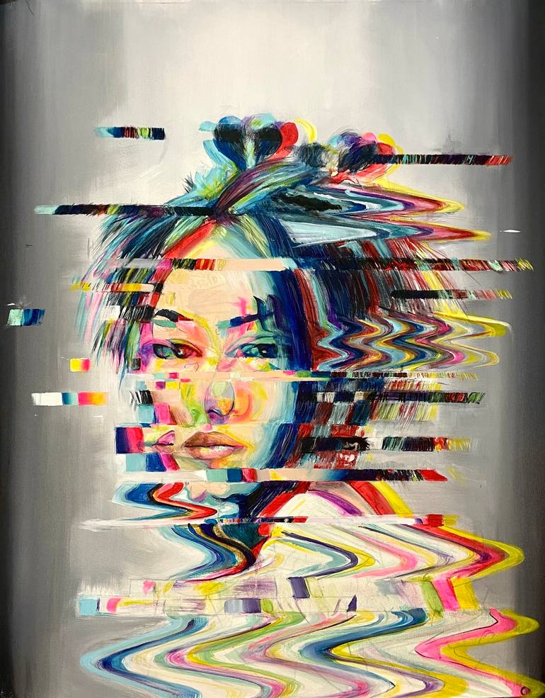 Asitatic Glitch Painting by Its Perfect Chaos | Saatchi Art