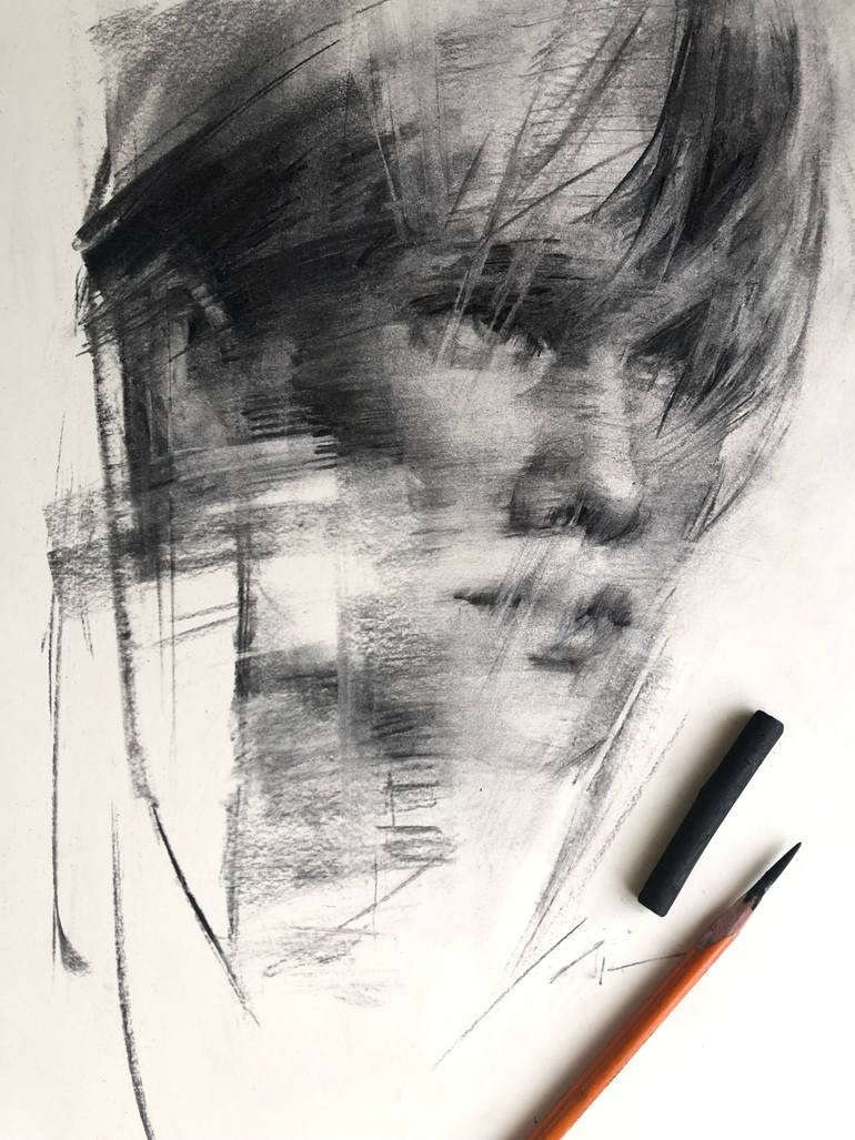 Portrait 3-15 Drawing by Shima Rabiee | Saatchi Art