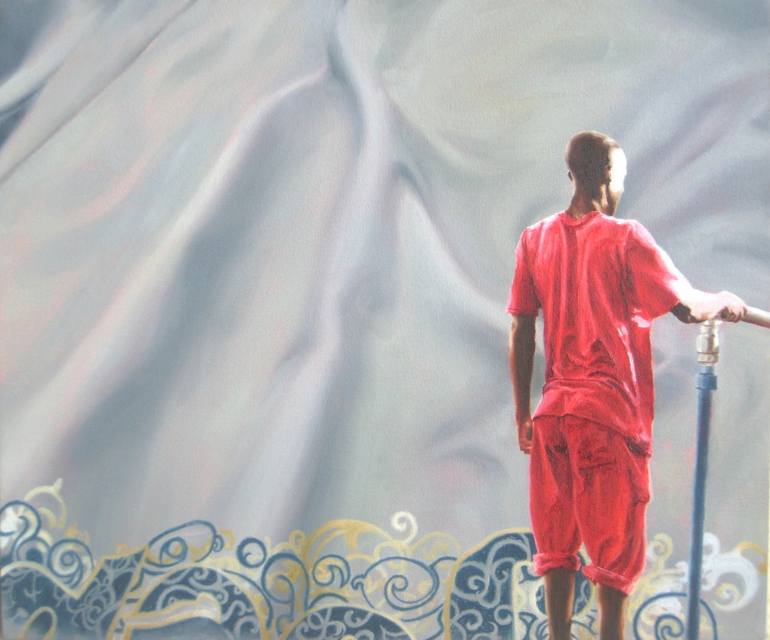 Man In Red Painting by Janna Prinsloo | Saatchi Art