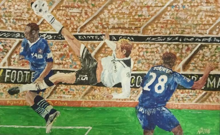 The Impact Of Peter Crouch's Drawing by Nikolay Davidovsky | Saatchi Art