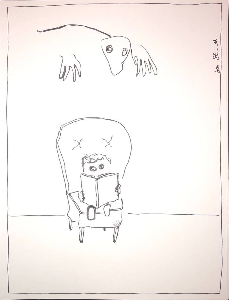 Scary story Drawing by Joshua Sterrett | Saatchi Art