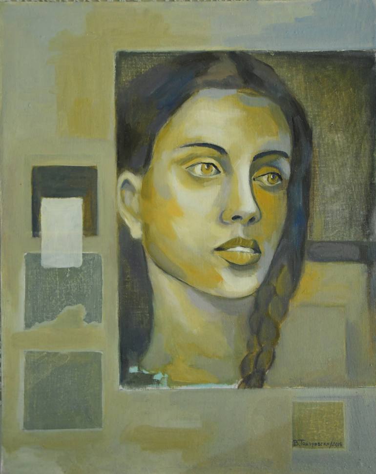 Portrait of Kaja Painting by Vera Todorovska | Saatchi Art