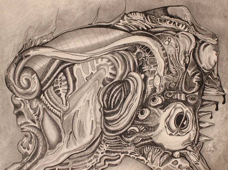 Mind Blast Drawing by Mark Wilson | Saatchi Art