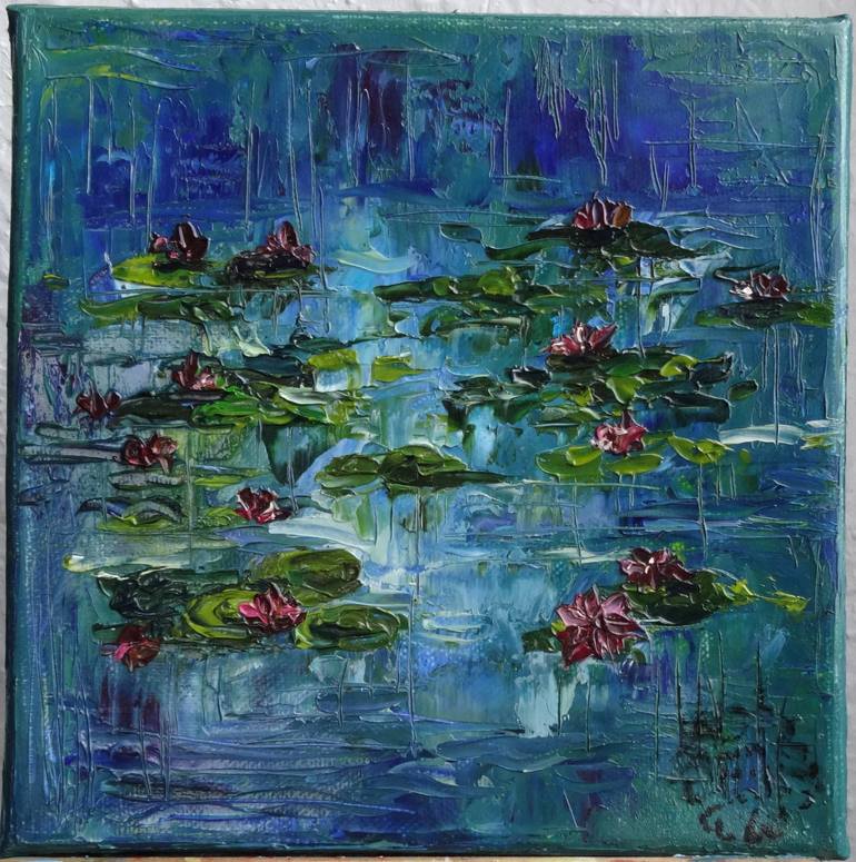Water lilies Painting by Asya Penoplastova | Saatchi Art