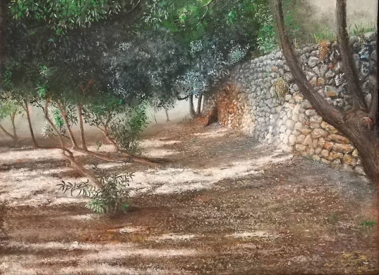 A corner in Byblos Painting by Simon Gerges | Saatchi Art