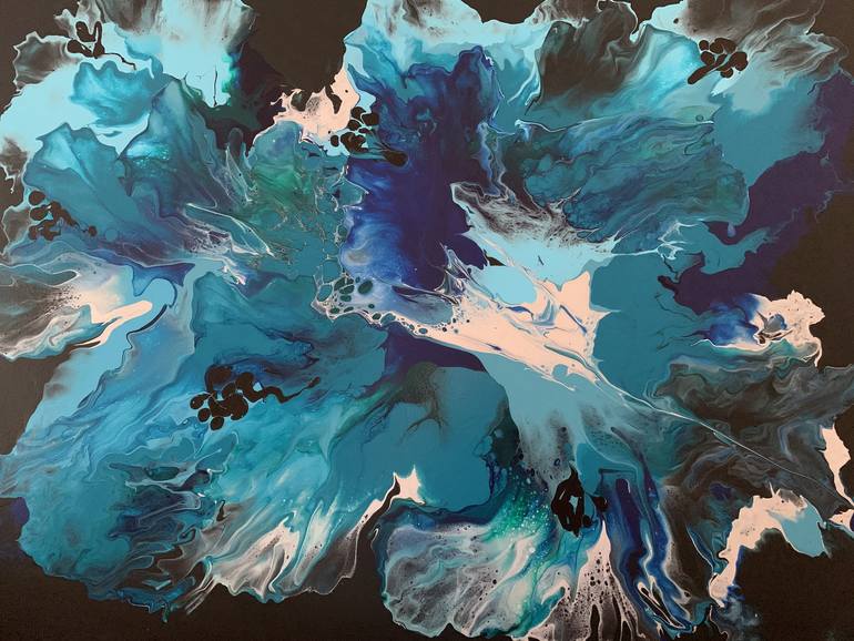 Blue Gardenia Painting by Neli Stoyanova | Saatchi Art