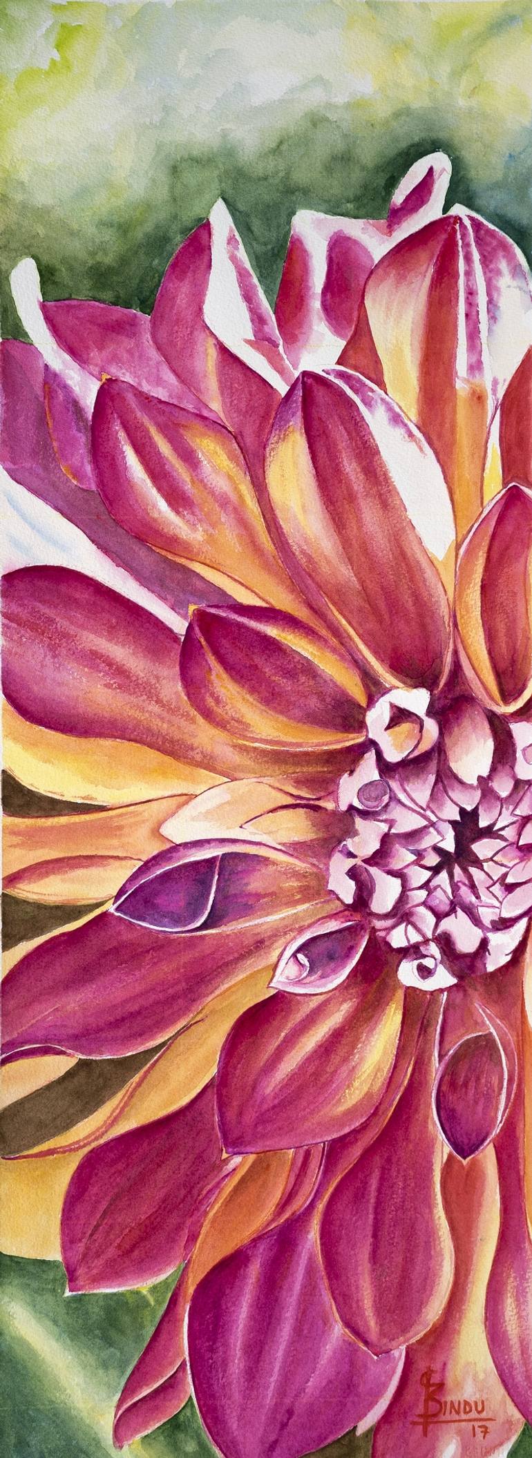 Peachy Painting by Bindu Chutani | Saatchi Art
