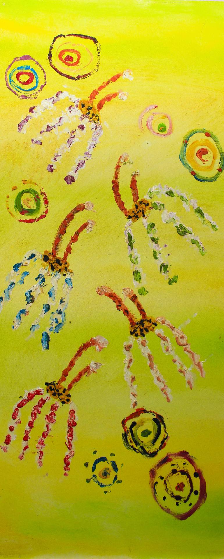 jellyfish abstraction underwater world new paint Painting by Elsa ...