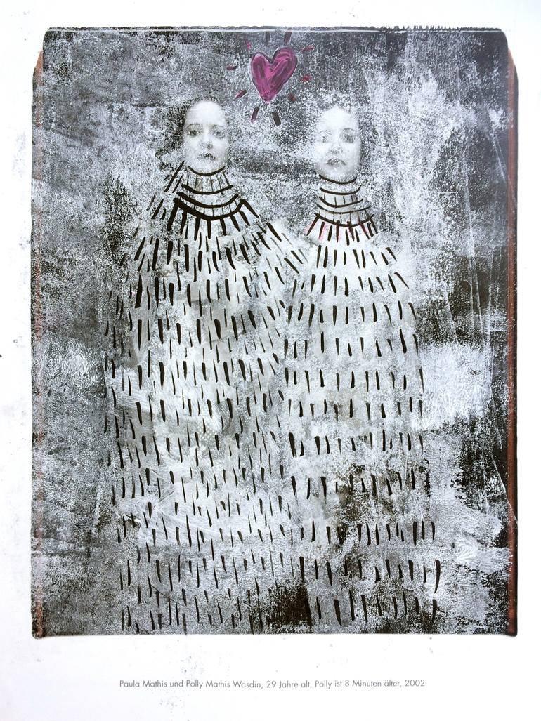 Patterned Sister Twins Collage by Melea Staffhausen | Saatchi Art