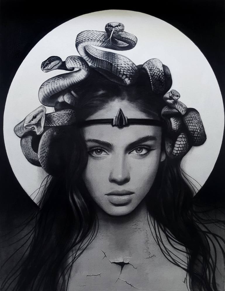 Medusa Drawing by Yosvany Arango | Saatchi Art