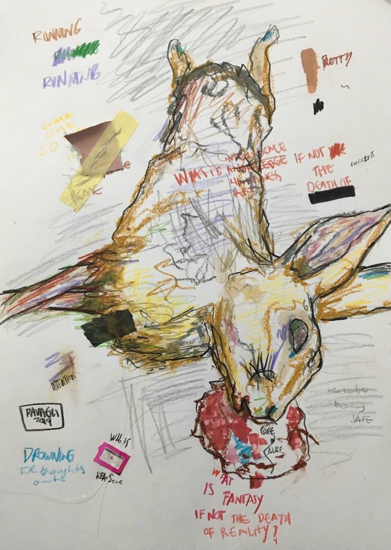 Roadkill Drawing by Juan Ravagli | Saatchi Art
