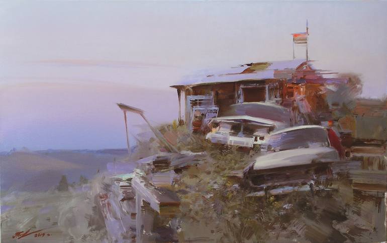 Old cars Painting by Sergey Polyakov | Saatchi Art