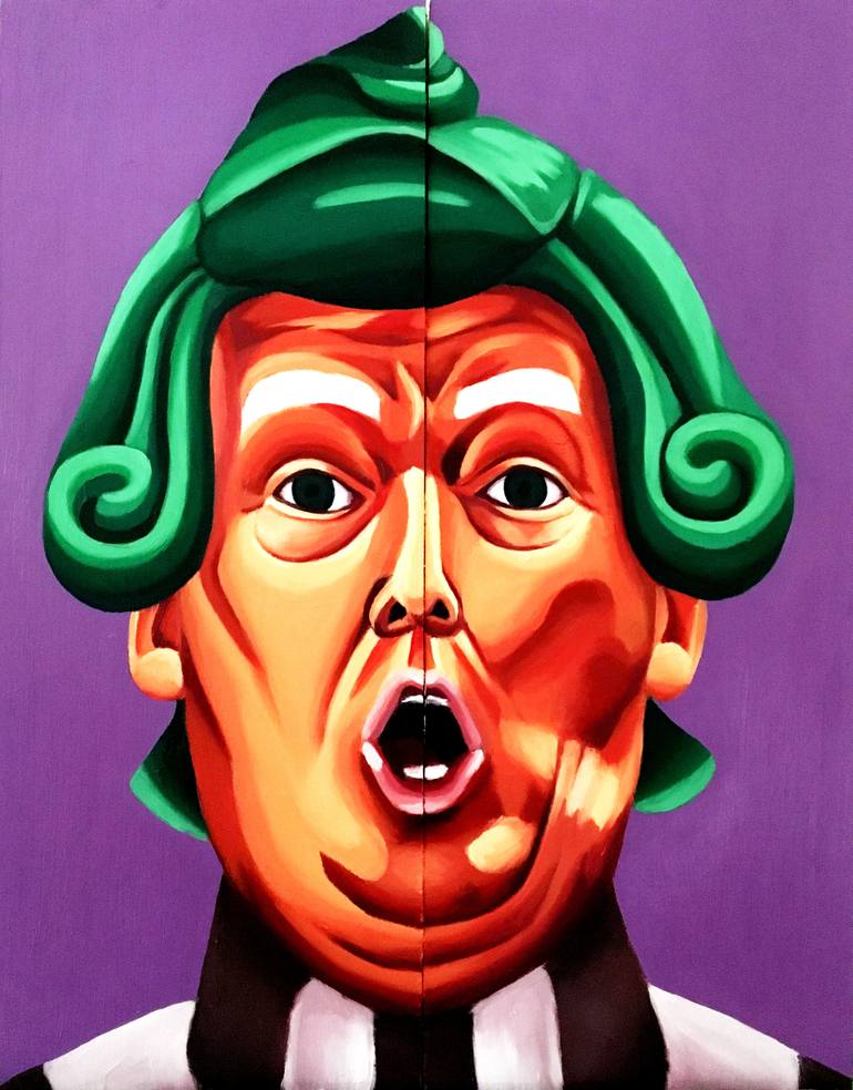 Oompa Loompa Trump Painting by Adam Campbell | Saatchi Art