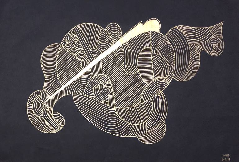 Elated Strokes #620 Drawing by Daphné Essiet | Saatchi Art