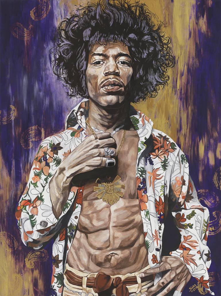 Jimi Painting by Sara Gauthier | Saatchi Art