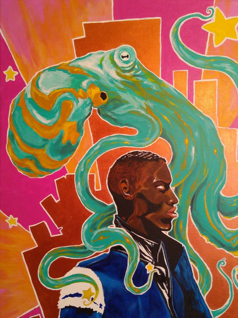 Octopus Spirit Animal Painting by Peggy Deloach | Saatchi Art
